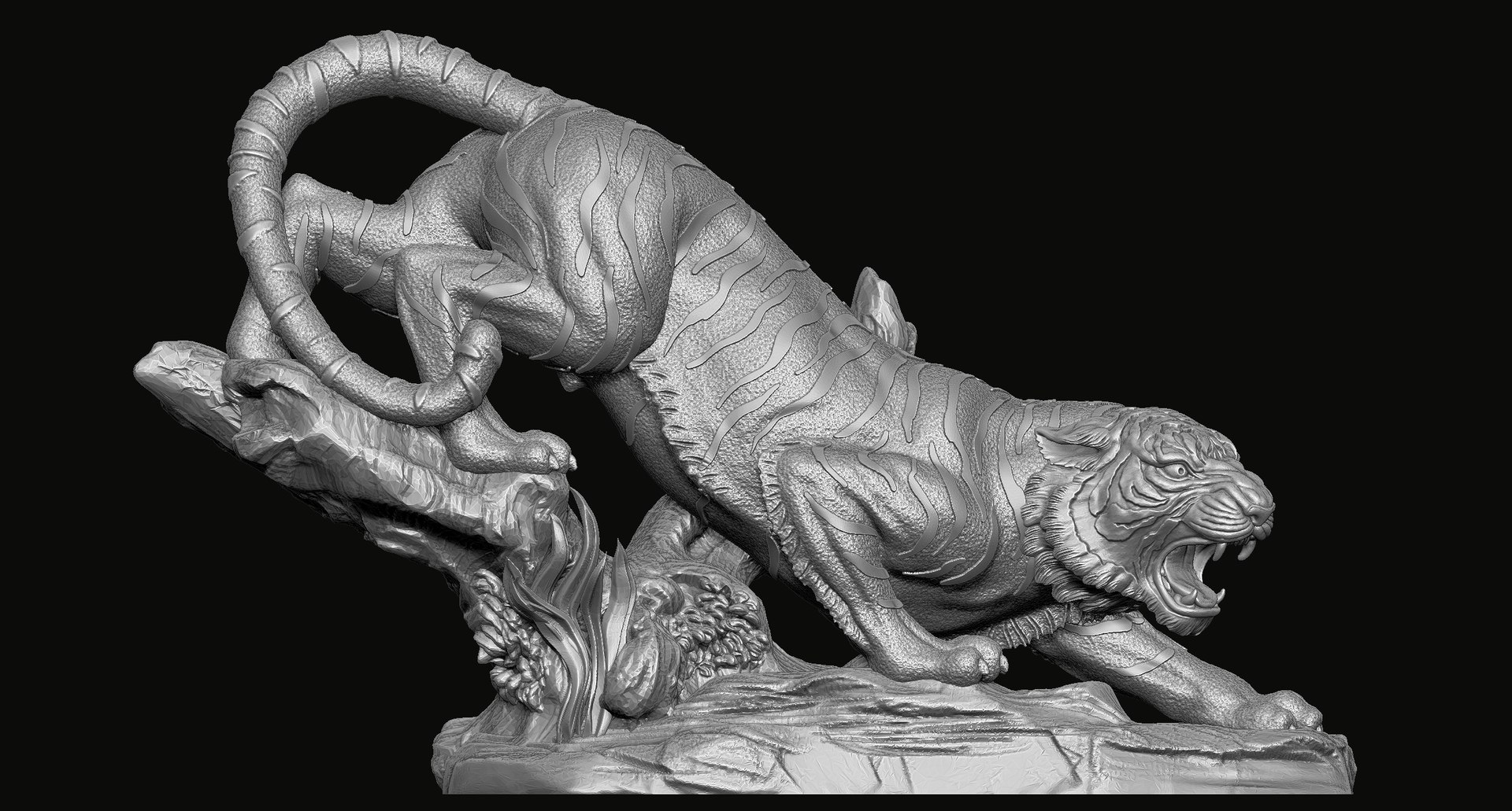 TIGER STATUE 3D PRINT MODEL 3D - TurboSquid 2029791