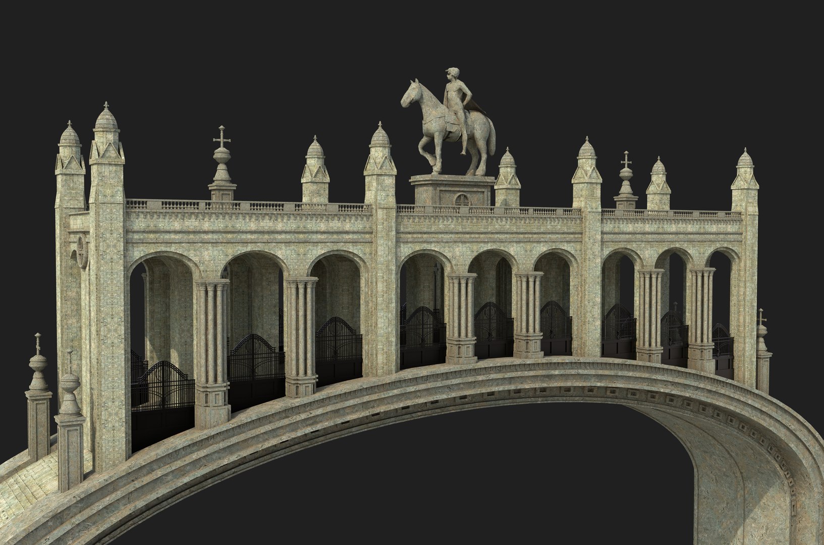 Fantasy Ancient Horse Knight Bridge 3D Model - TurboSquid 1844773