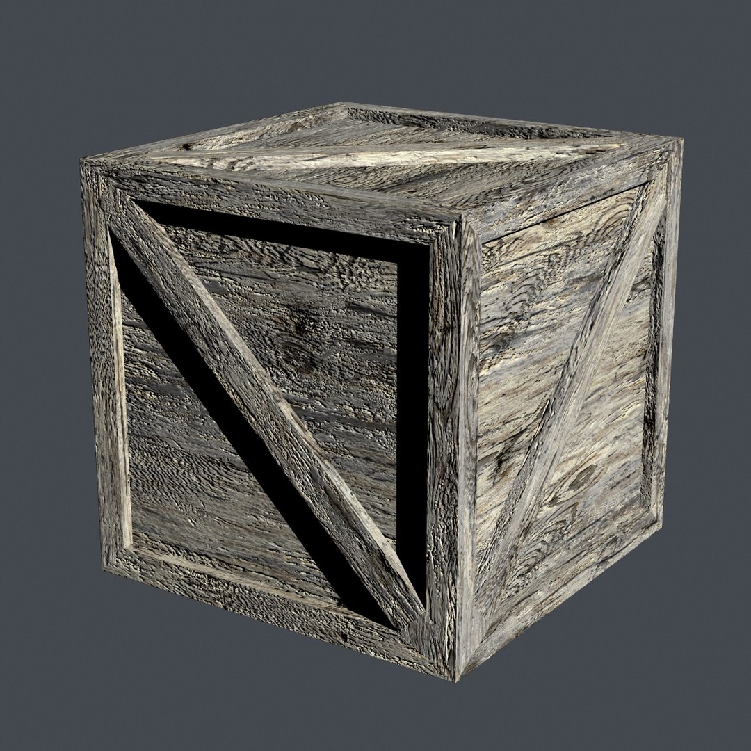 Cube Wood Crate Pbr Model - TurboSquid 1170380