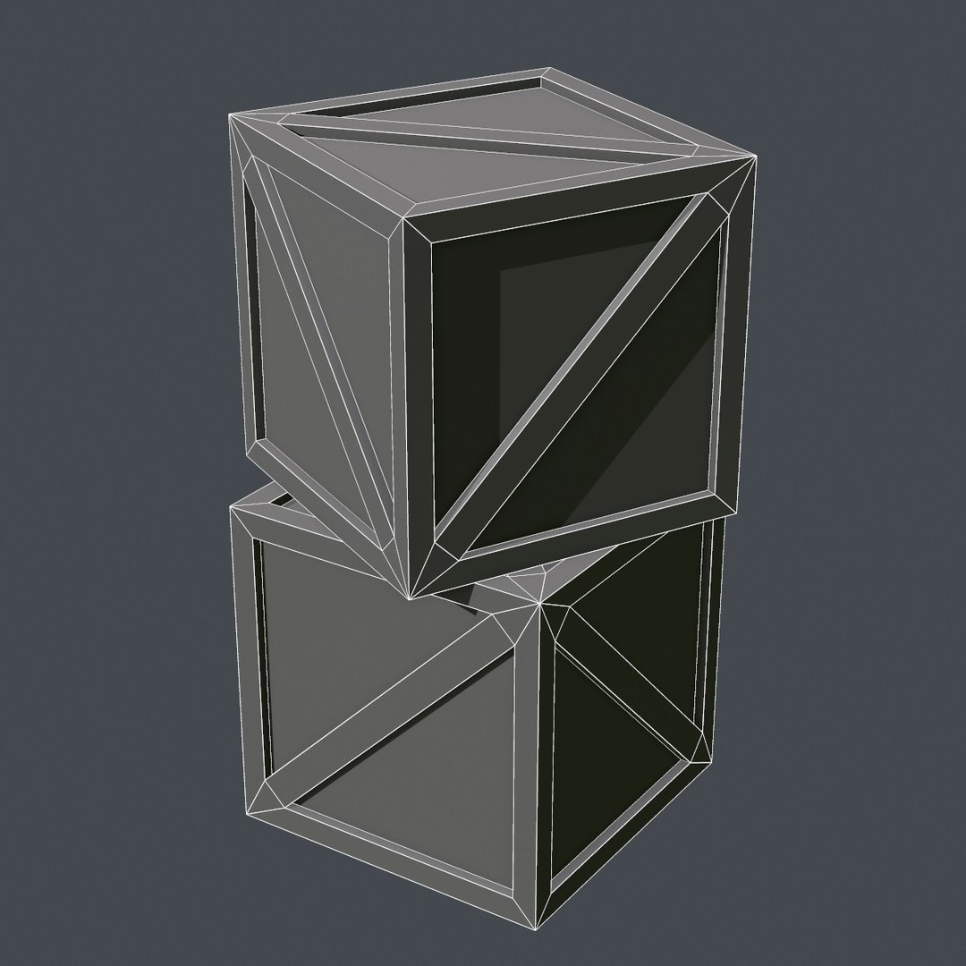 Cube Wood Crate Pbr Model - TurboSquid 1170380