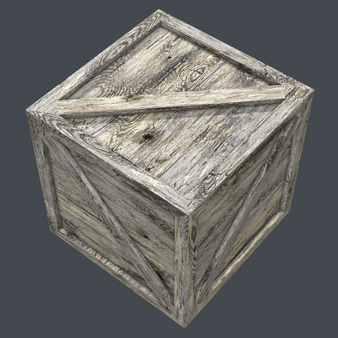 Cube Wood Crate Pbr Model - TurboSquid 1170380
