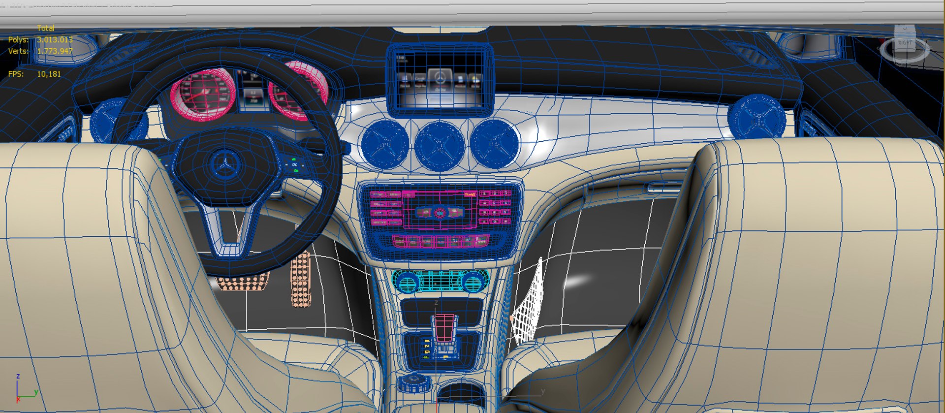 3d model of includes rigging details