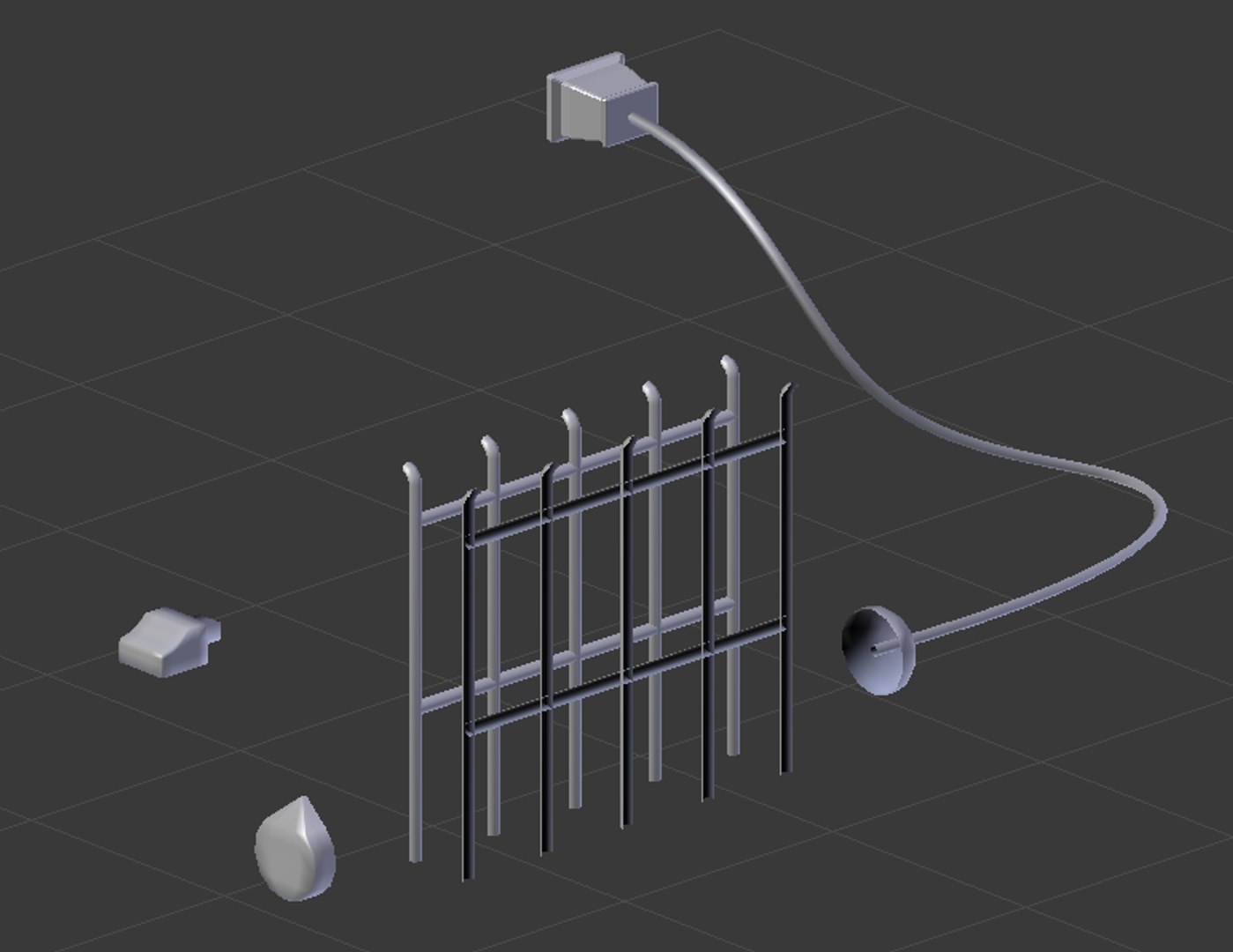 3d Toaster Cable Model
