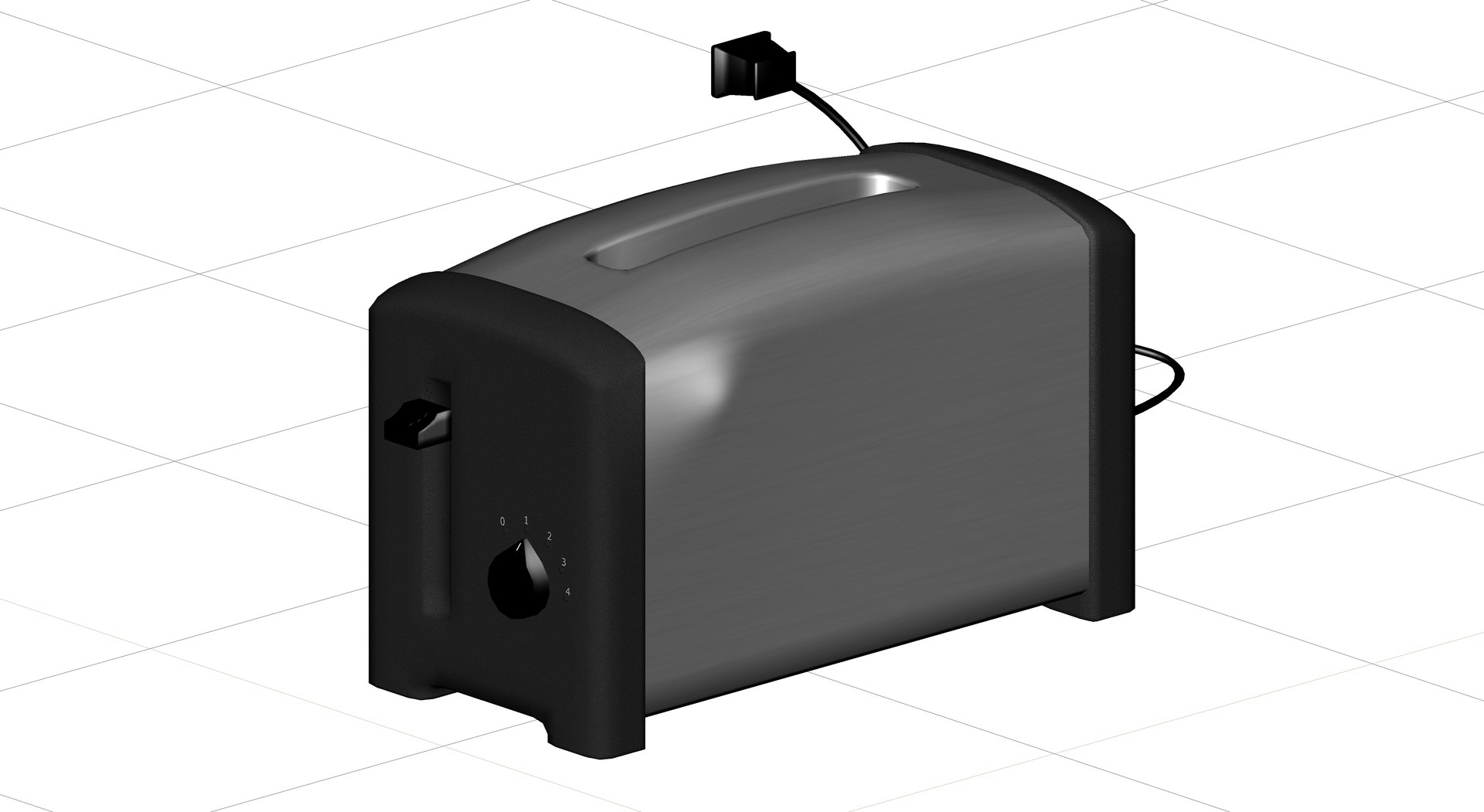 3d Toaster Cable Model