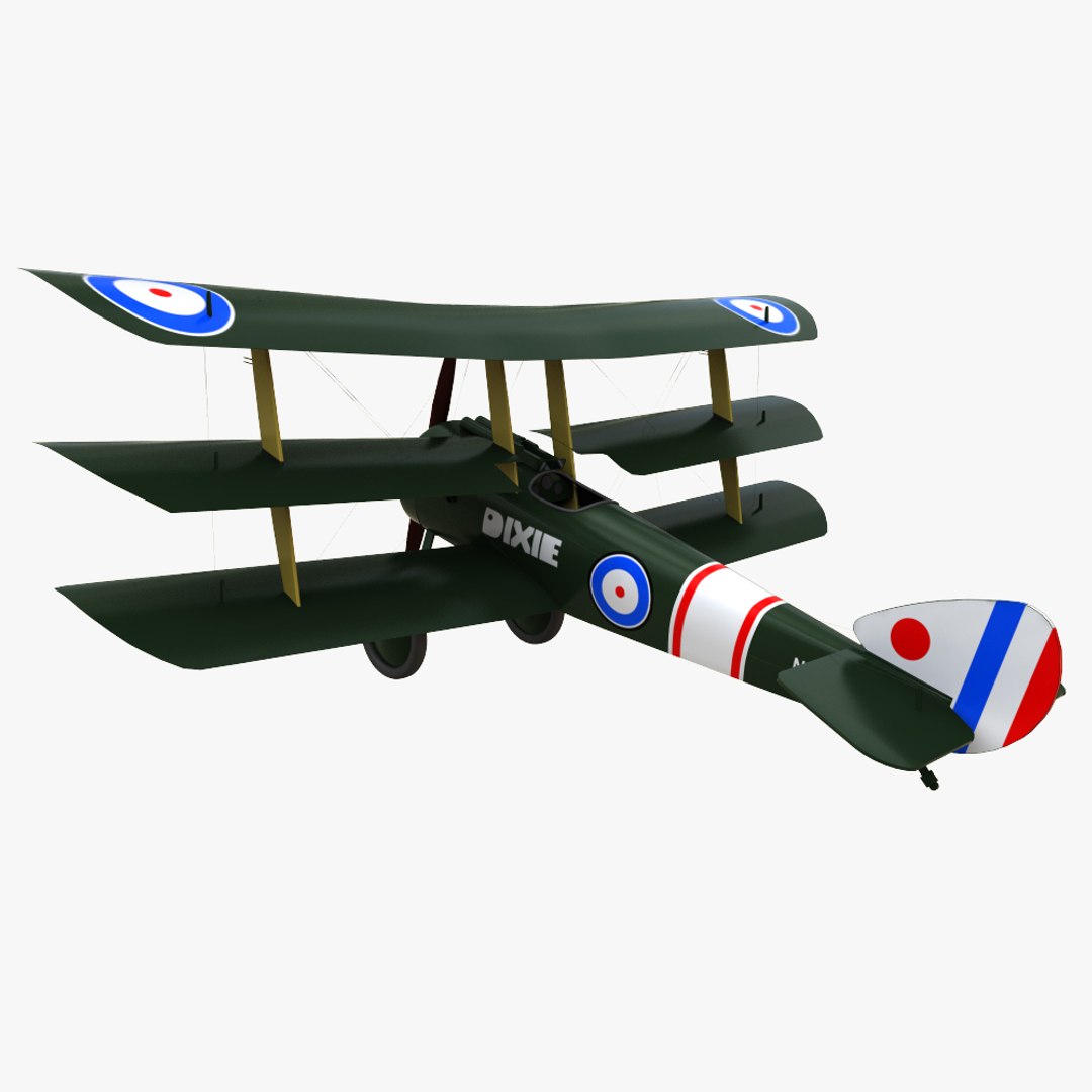Realistic Sopwith Triplane 3d Max