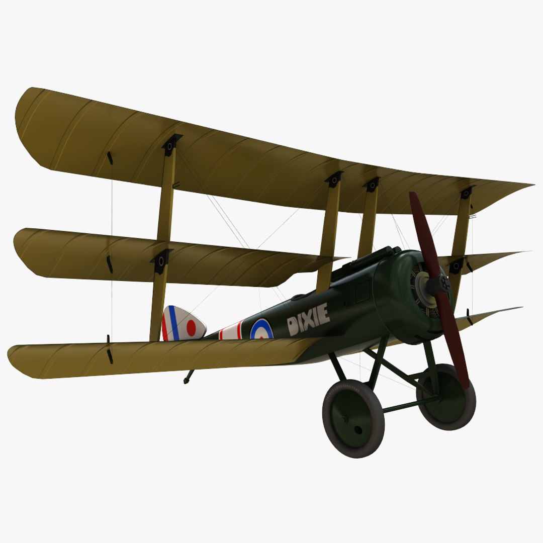 Realistic Sopwith Triplane 3d Max