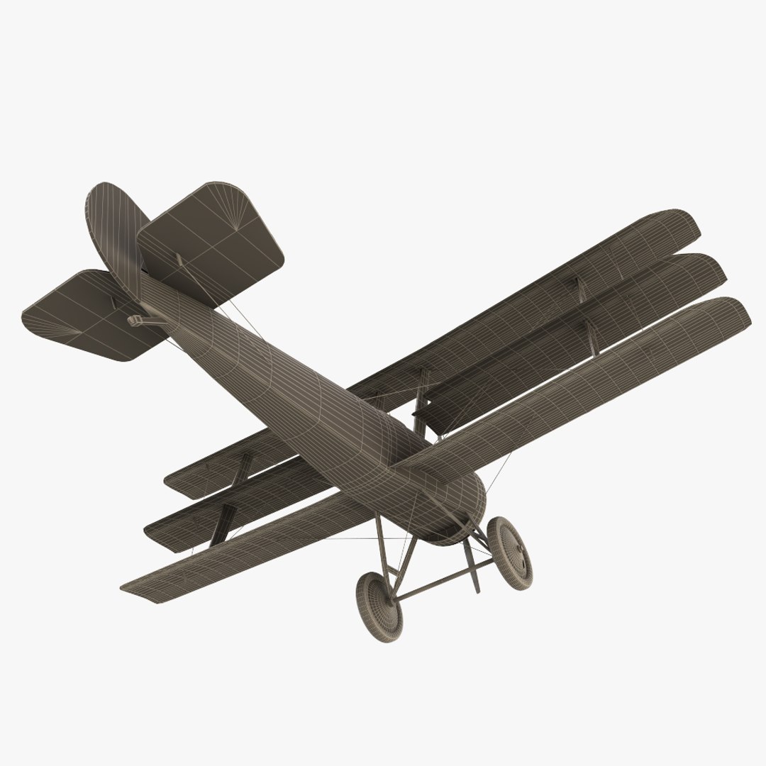 Realistic Sopwith Triplane 3d Max