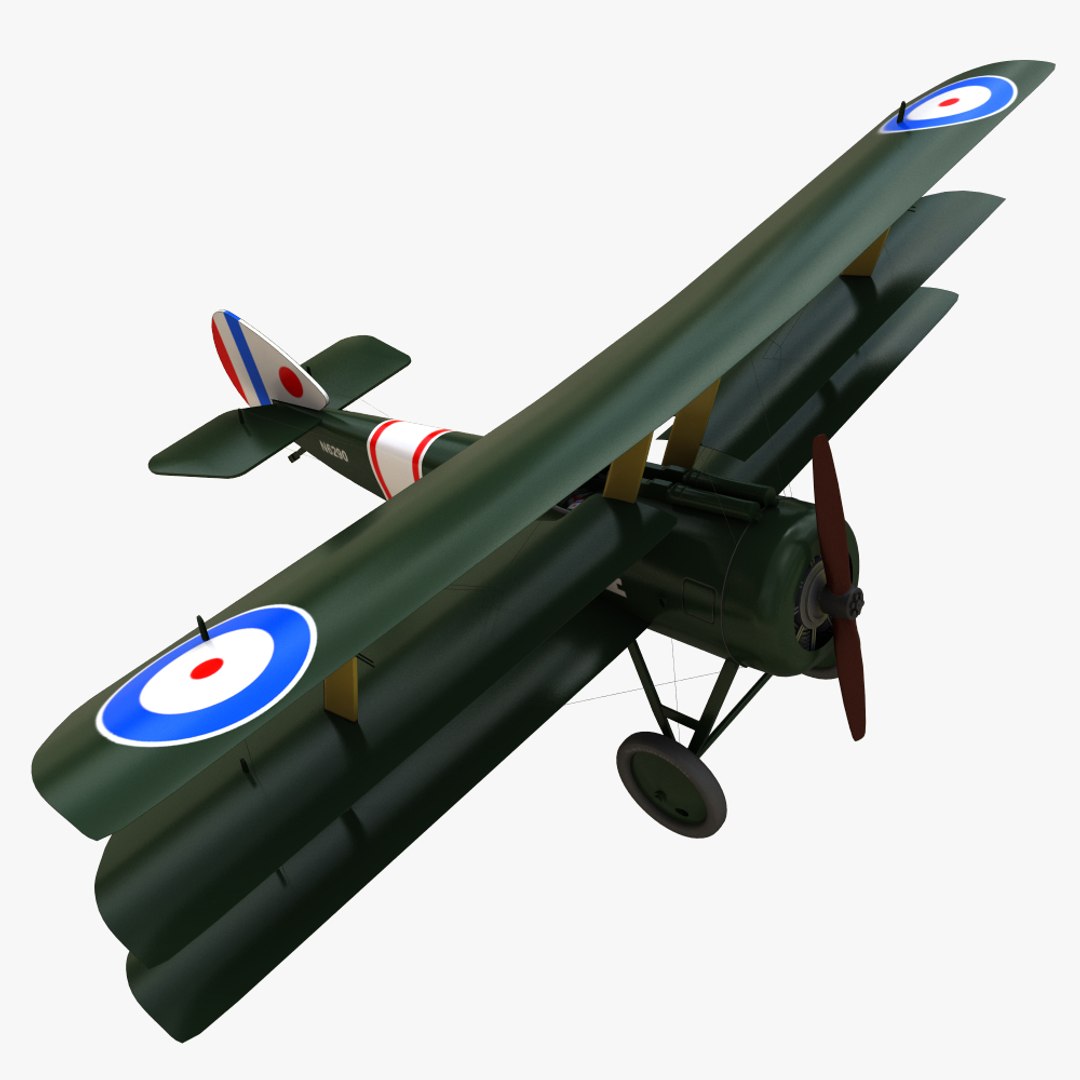 Realistic Sopwith Triplane 3d Max
