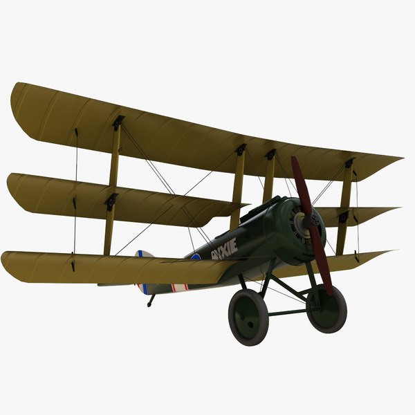 realistic sopwith triplane 3d max