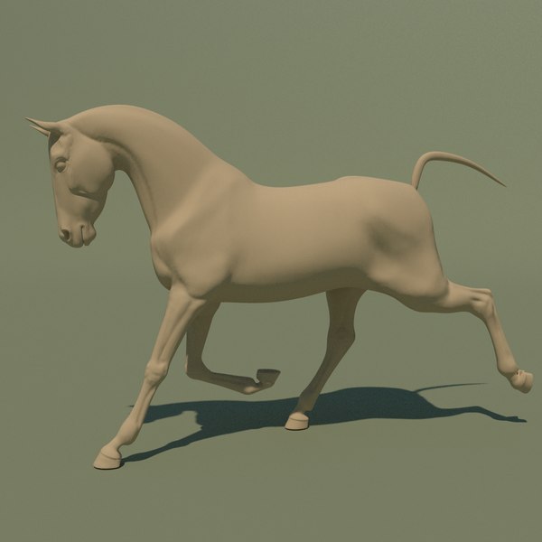 blender horse animations colour 3d 3ds
