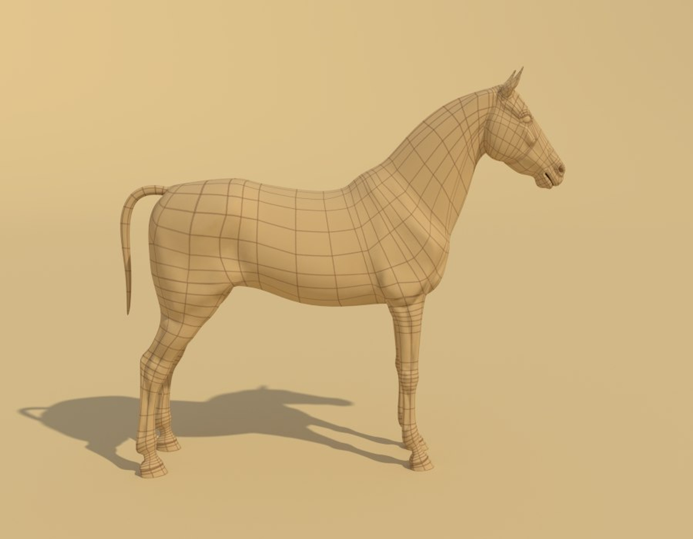 blender horse animations colour 3d 3ds