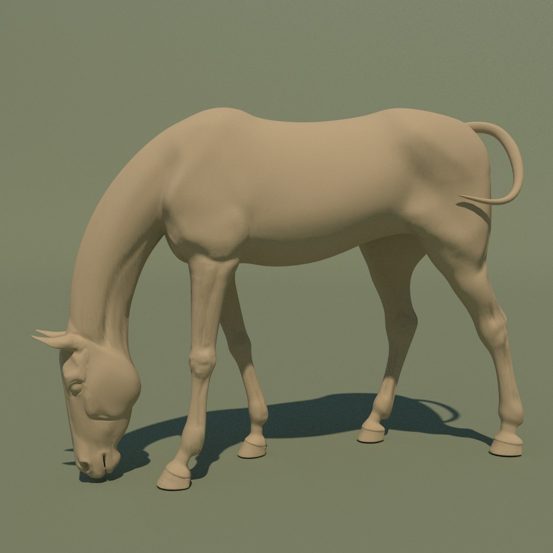 blender horse animations colour 3d 3ds