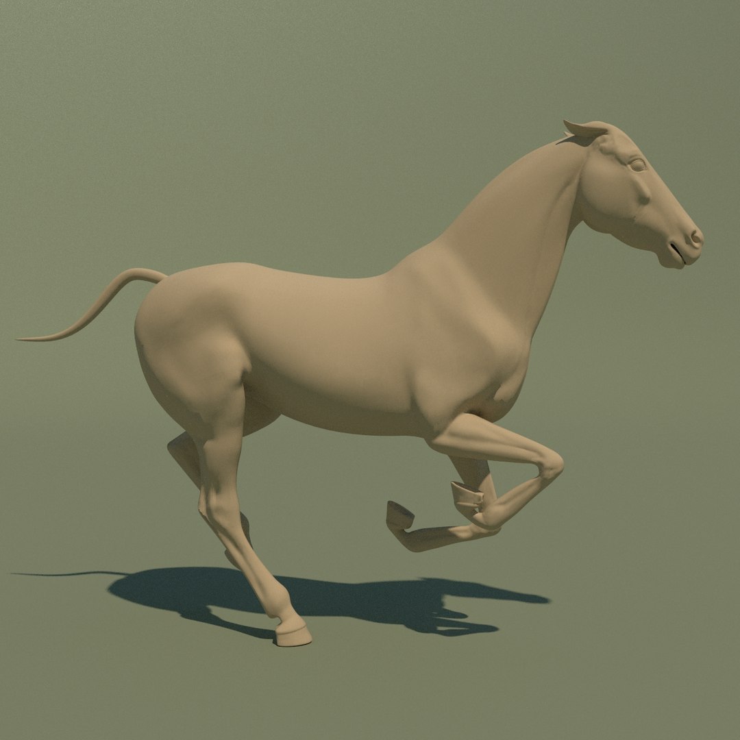 blender horse animations colour 3d 3ds