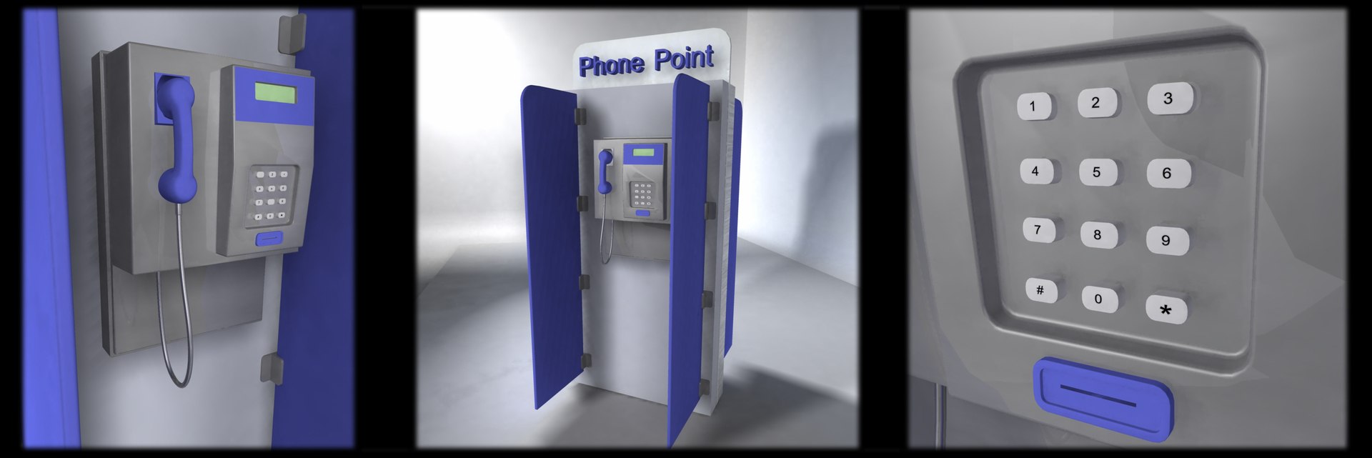 3d Public Pay Phone Model