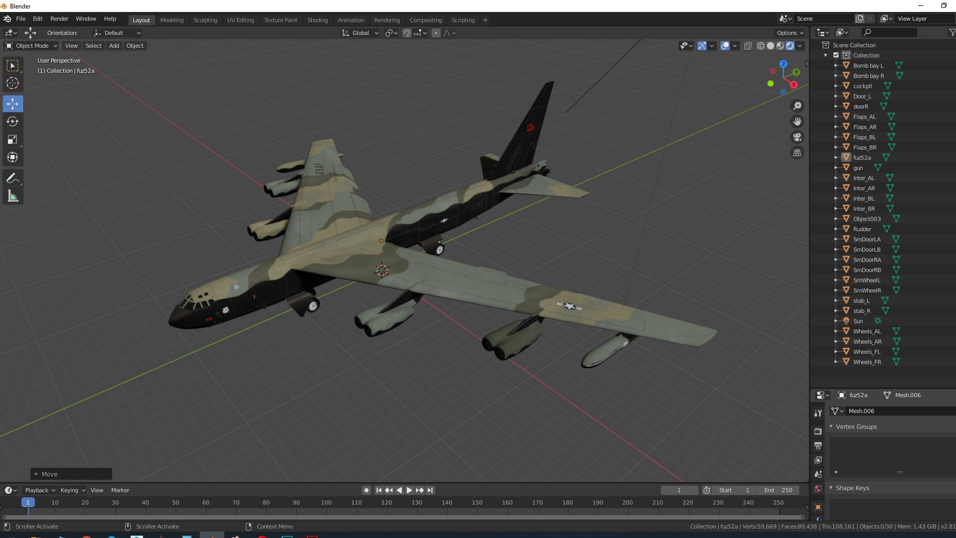 3D B-52 Stratofortress - TurboSquid 1871336