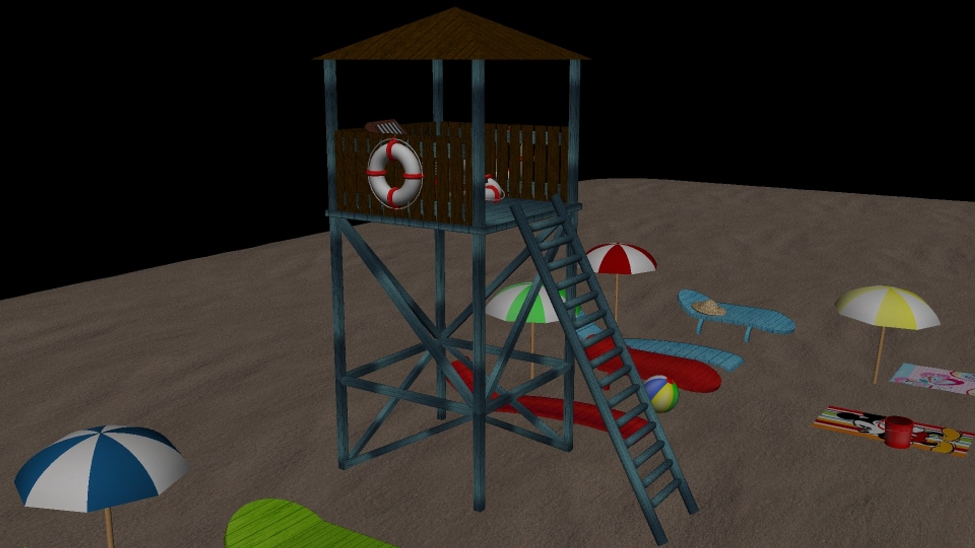 3d Model Beach Package