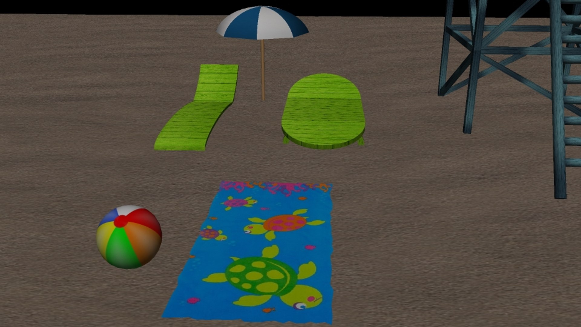 3d Model Beach Package