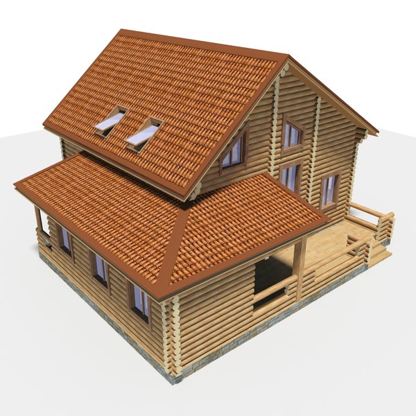 3d model log house