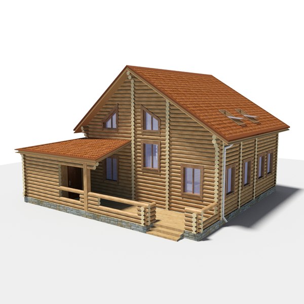 3d model log house