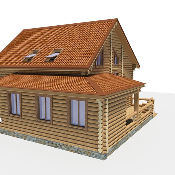 3d model log house