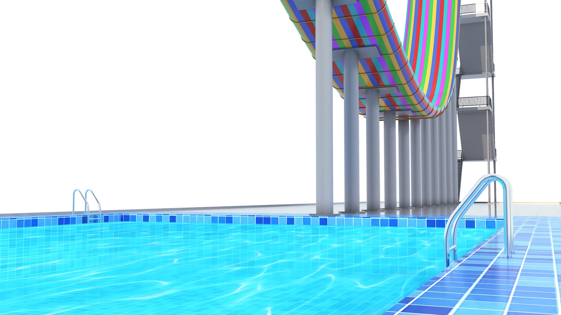3D Freefall Water Slide Model - TurboSquid 2356011
