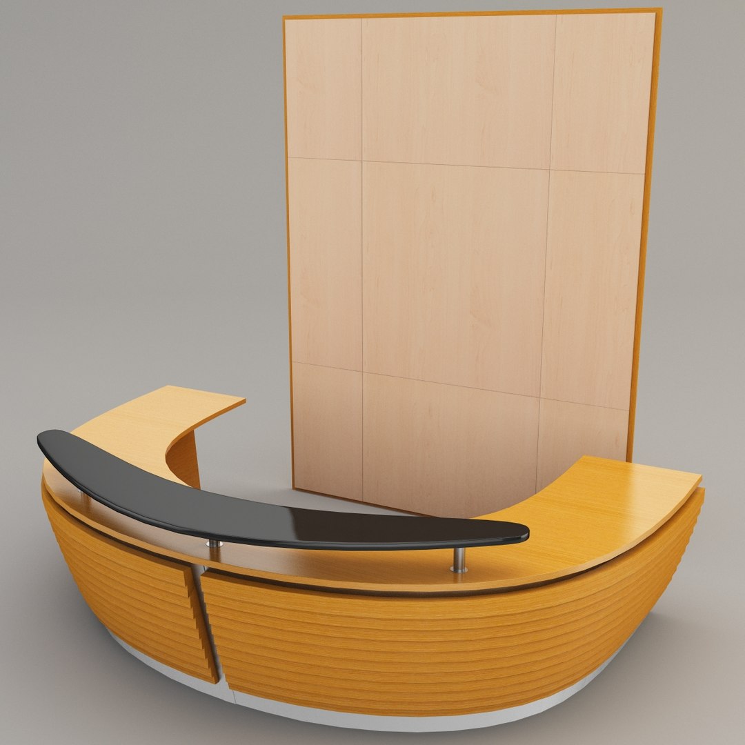 3d Reception Desk Model