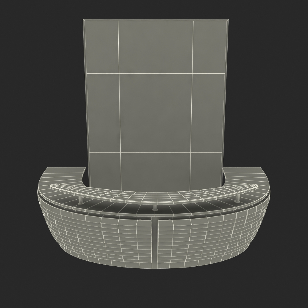3d Reception Desk Model