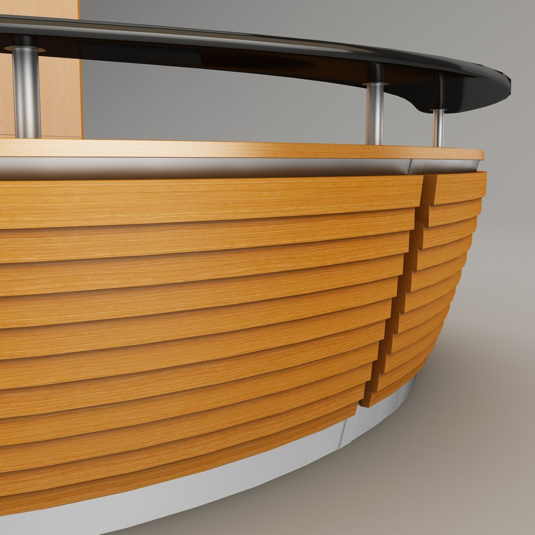 3d Reception Desk Model