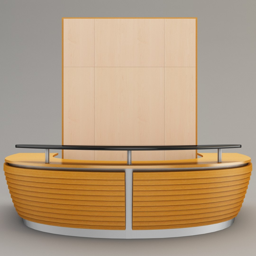 3d Reception Desk Model