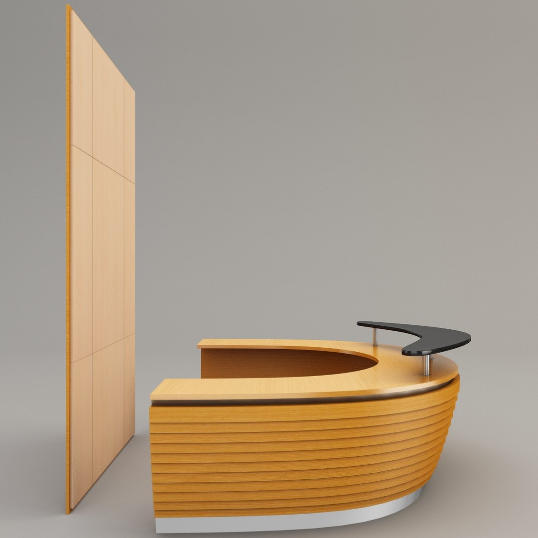 3d Reception Desk Model