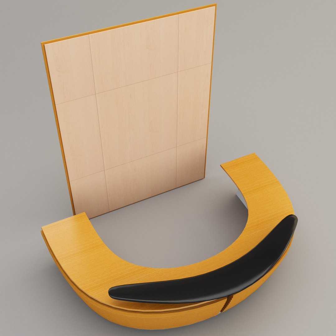 3d Reception Desk Model