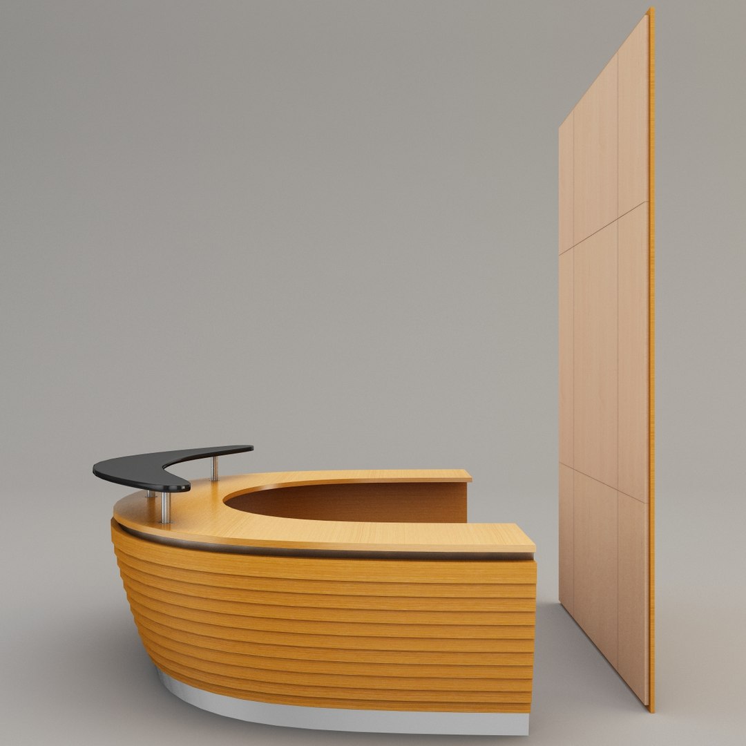 3d Reception Desk Model