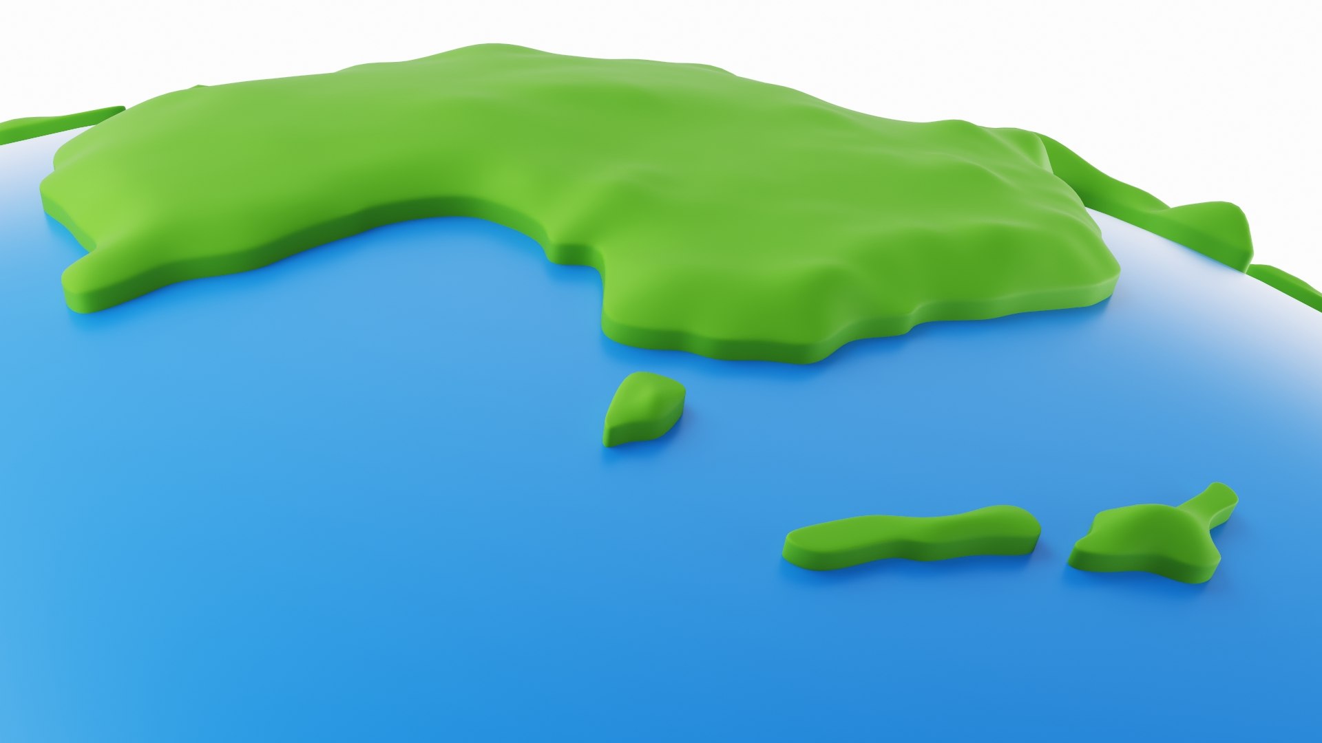 3D Cartoon Earth With Topography - TurboSquid 2291352