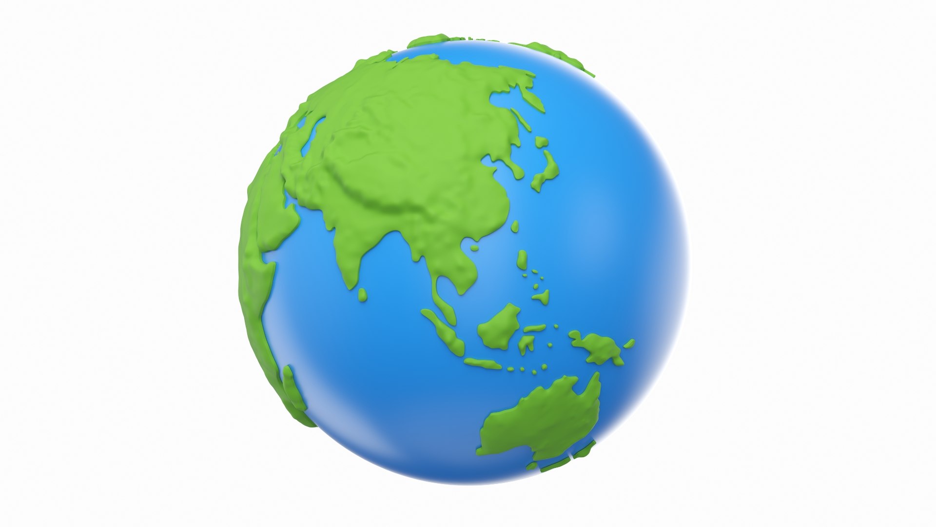 3D Cartoon Earth With Topography - TurboSquid 2291352