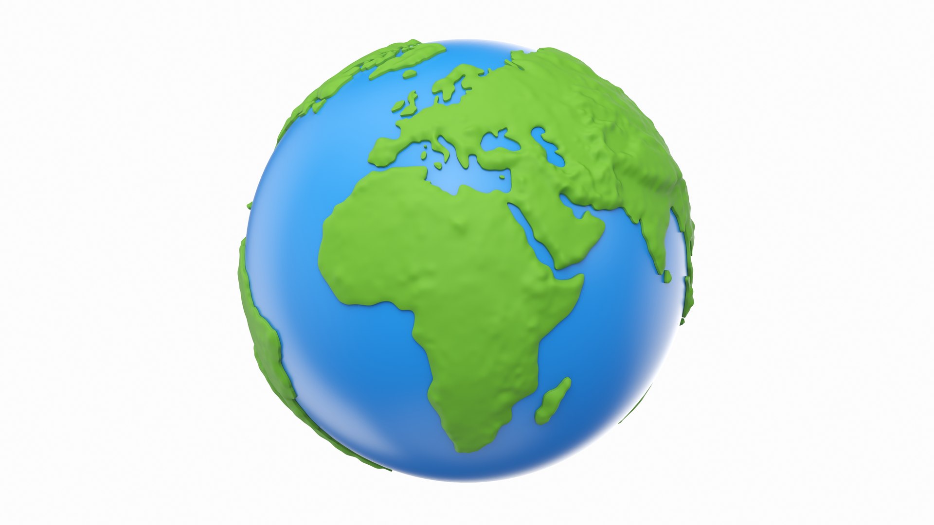 3D Cartoon Earth With Topography - TurboSquid 2291352