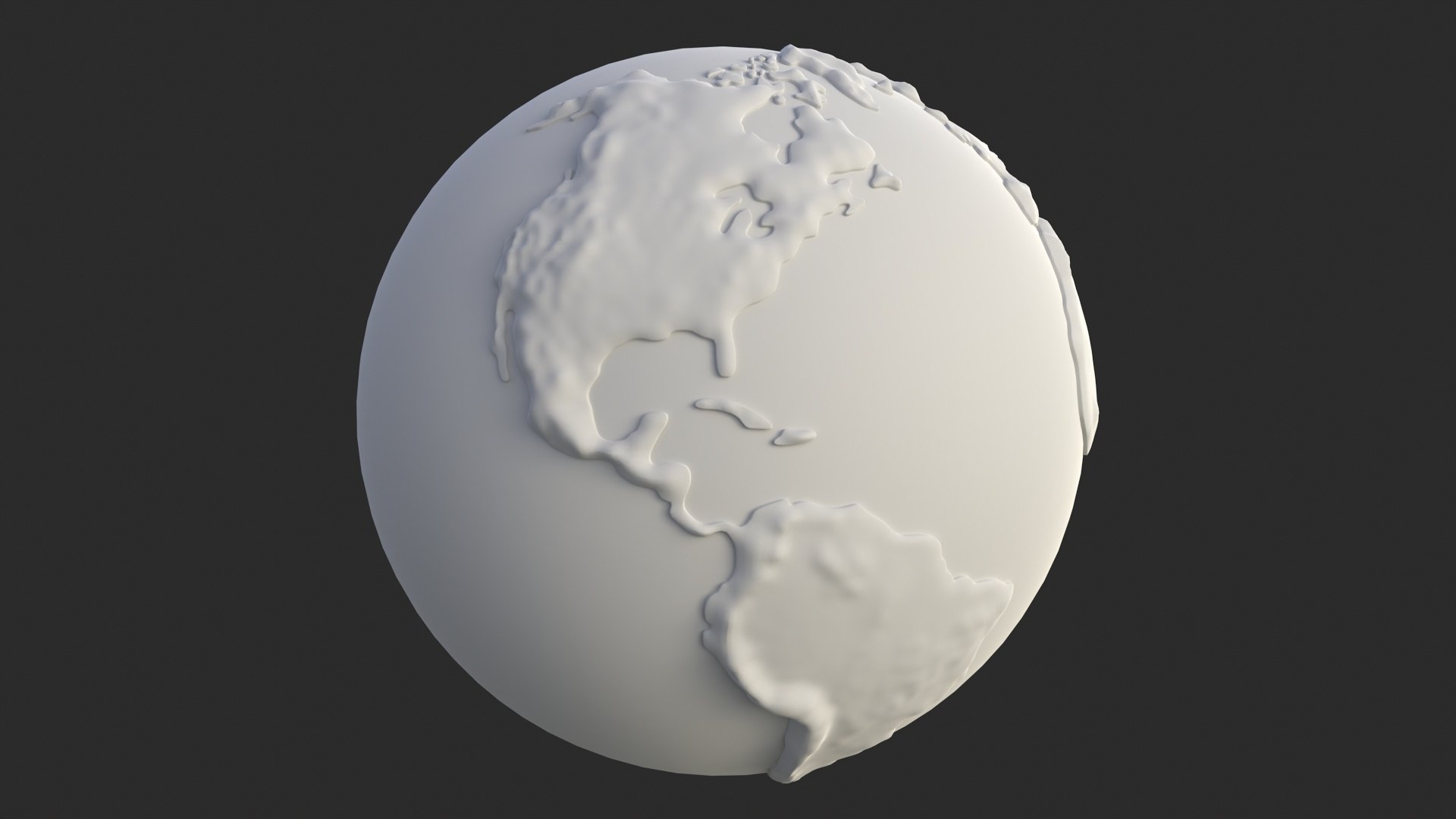 3D Cartoon Earth With Topography - TurboSquid 2291352
