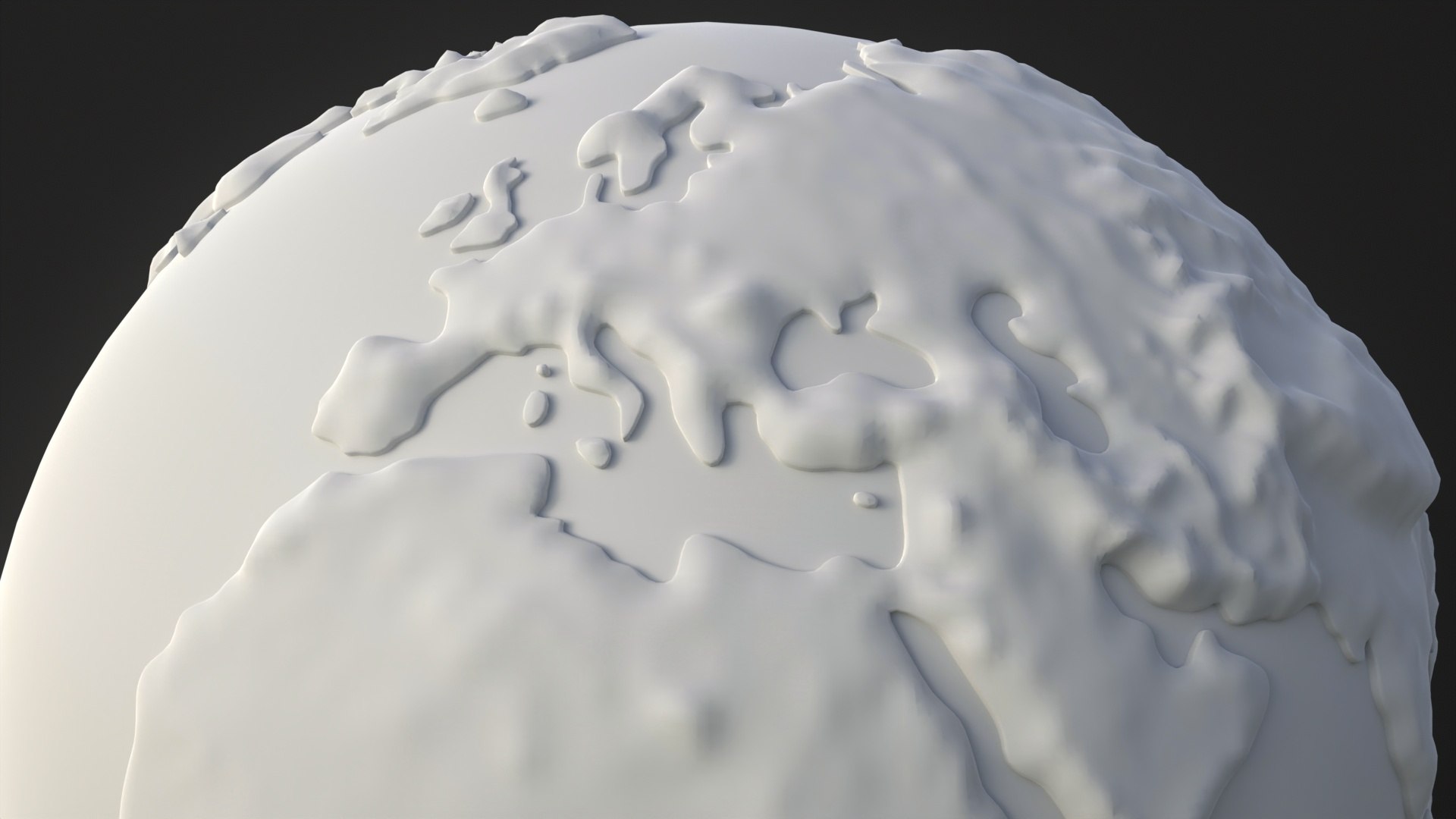 3D Cartoon Earth With Topography - TurboSquid 2291352