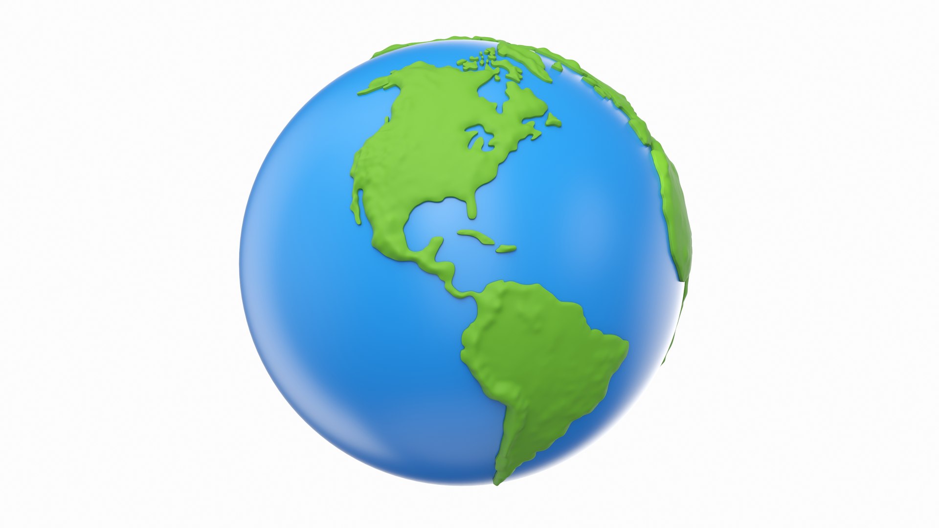 3D Cartoon Earth With Topography - TurboSquid 2291352
