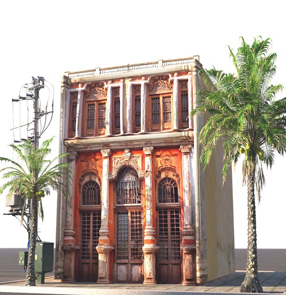 modelo 3d Cuban Buildings Pack - TurboSquid 2082965