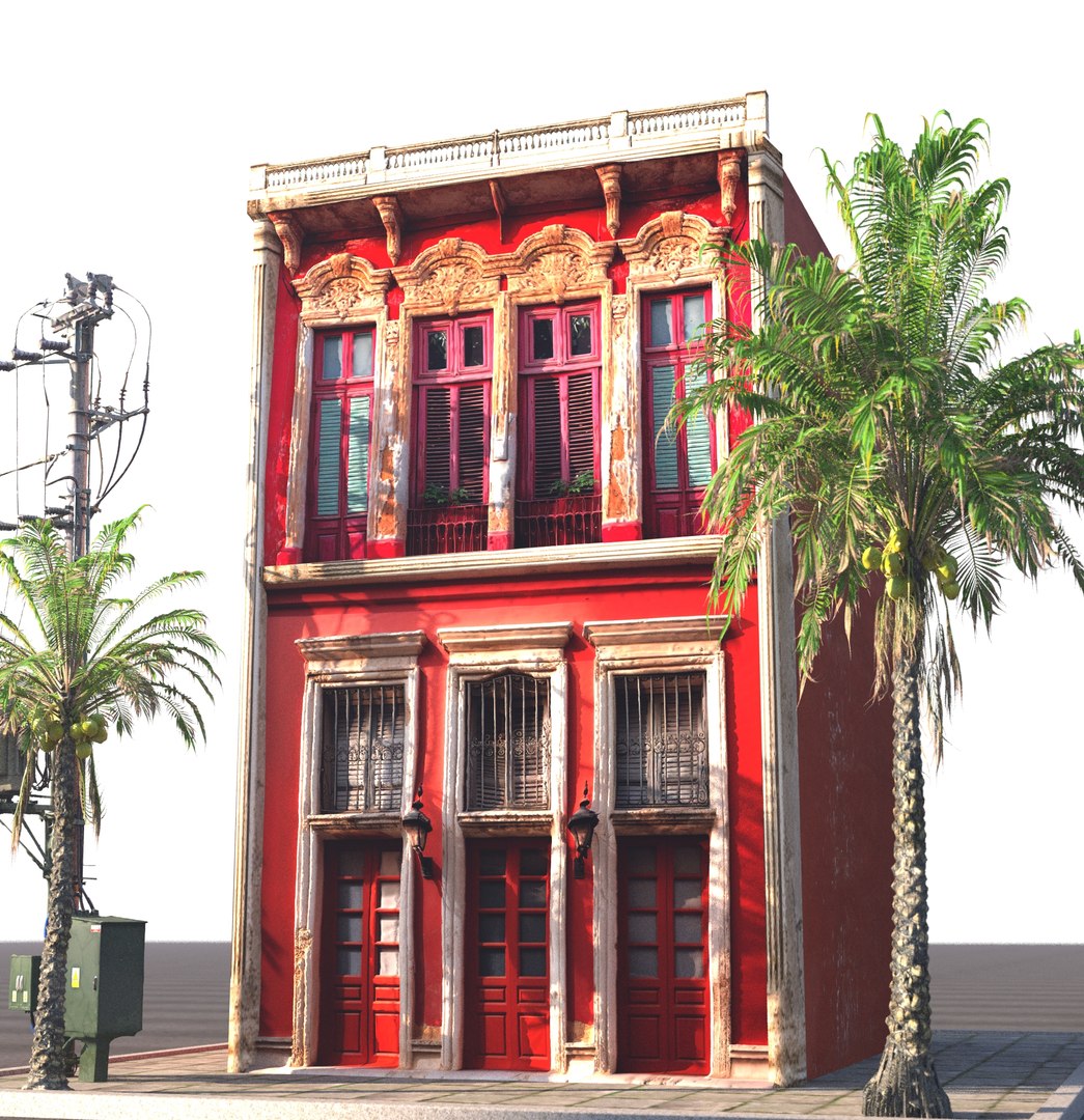 Cuban Buildings Pack 3D Model - TurboSquid 2082965