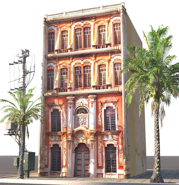 modelo 3d Cuban Buildings Pack - TurboSquid 2082965