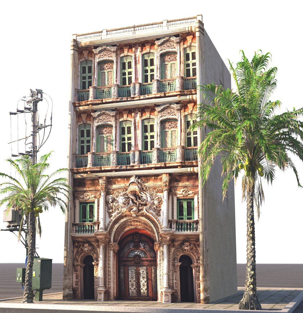 Cuban Buildings Pack 3D Model - TurboSquid 2082965