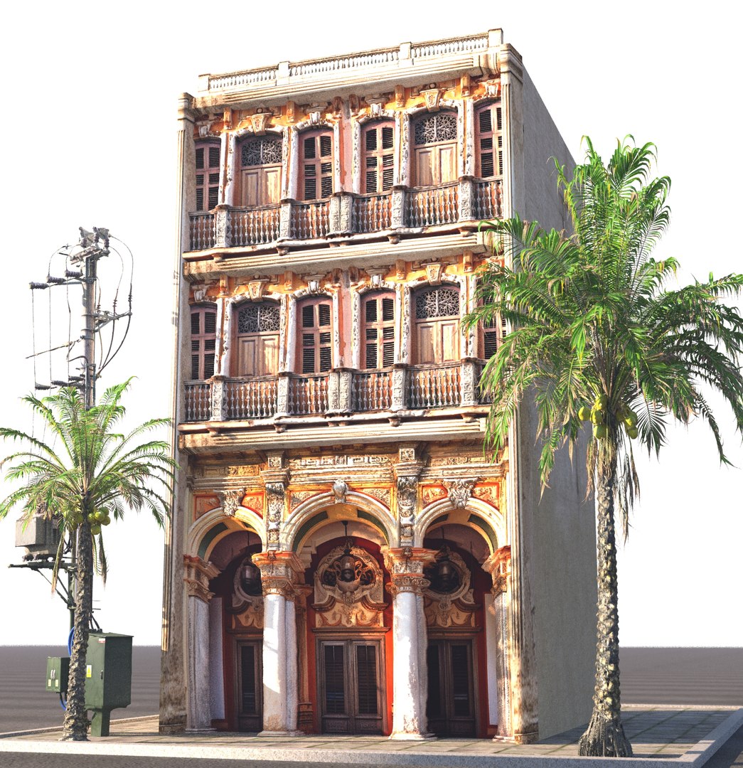 Cuban Buildings Pack 3D Model - TurboSquid 2082965