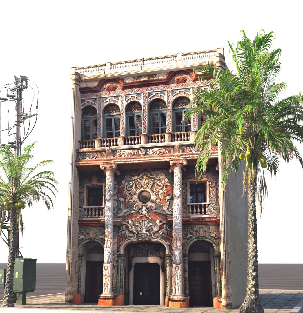 Cuban Buildings Pack 3D Model - TurboSquid 2082965