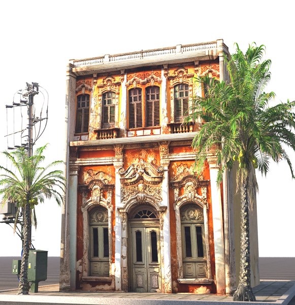 modelo 3d Cuban Buildings Pack - TurboSquid 2082965