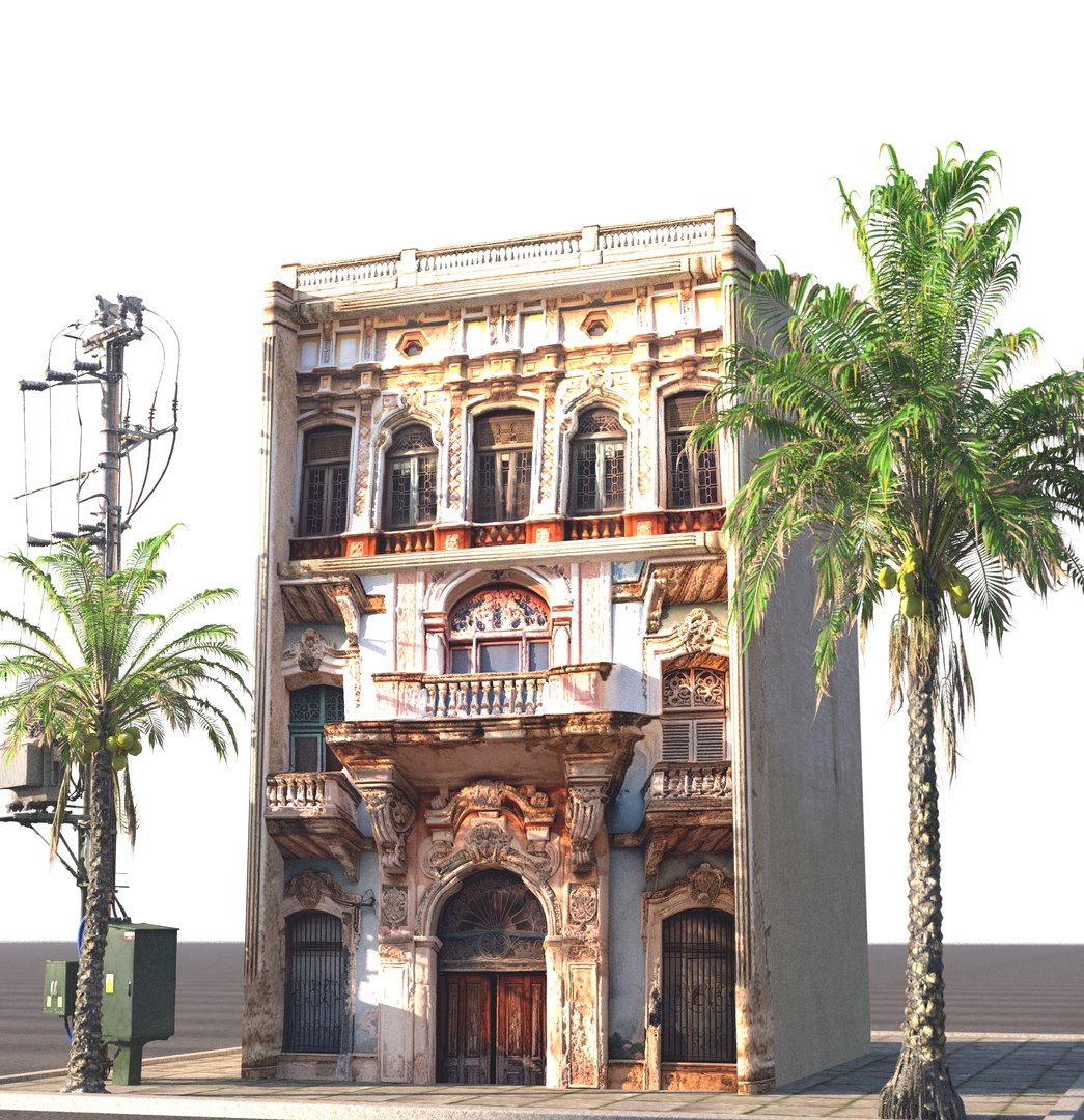 Cuban Buildings Pack 3D Model - TurboSquid 2082965