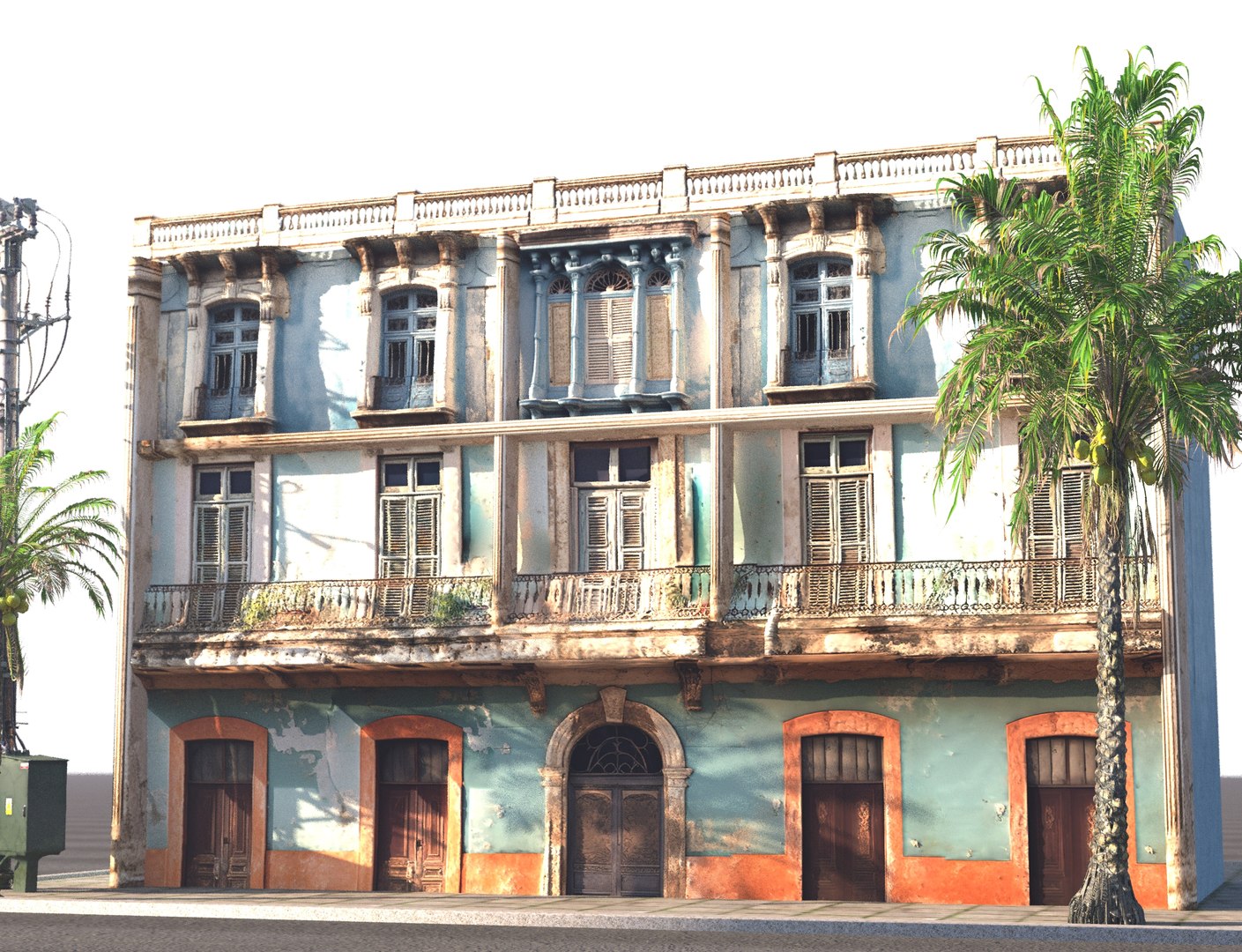 Cuban Buildings Pack 3D Model - TurboSquid 2082965