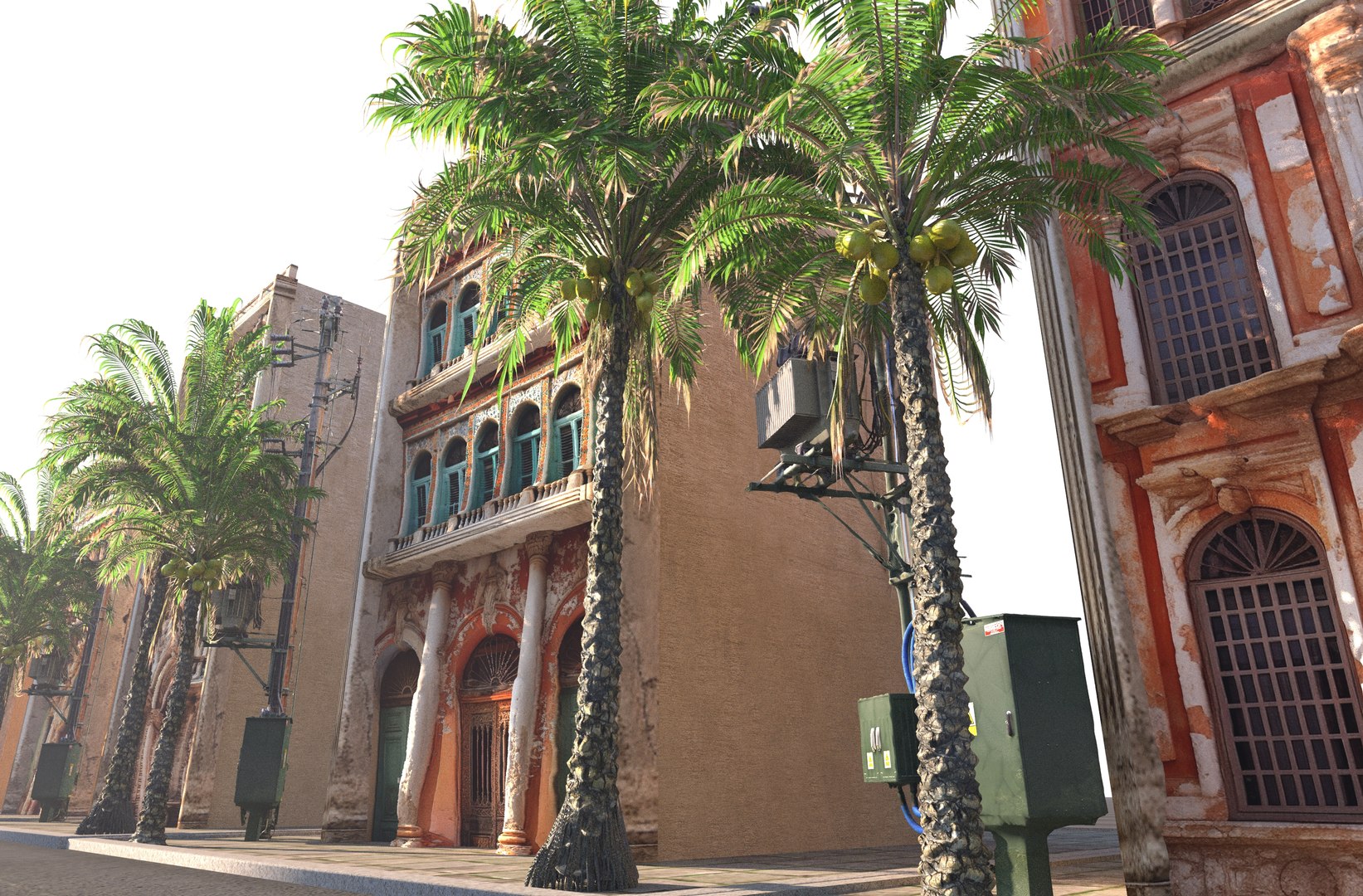 Cuban Buildings Pack 3D Model - TurboSquid 2082965