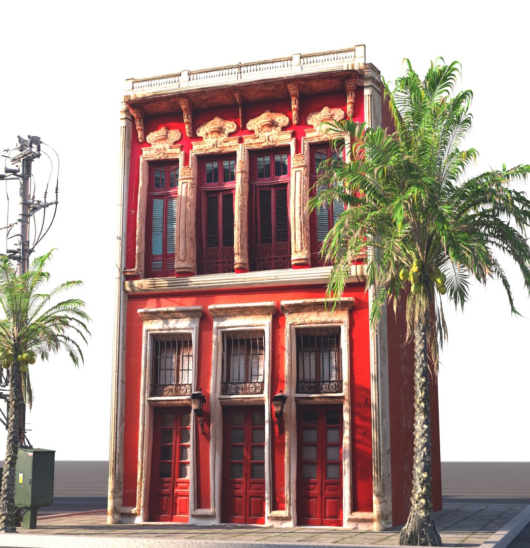 Cuban Buildings Pack 3D Model - TurboSquid 2082965