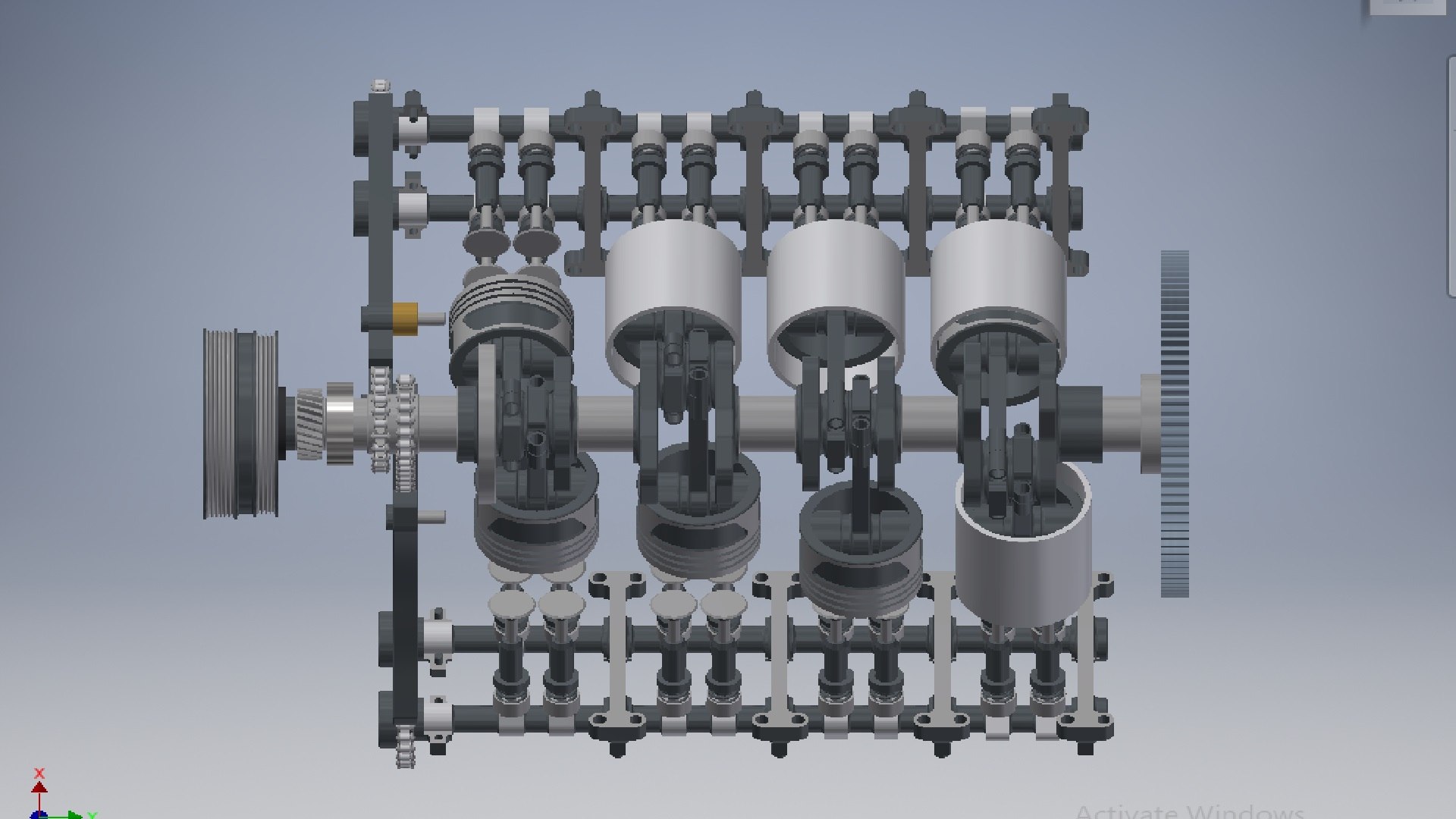 V8 Engine Piston And Crankshaft 3D Model - TurboSquid 1789173